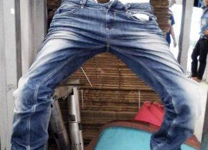 Denim Dry Processes - Whiskering , Laser Whiskering , Hand Scraping ...