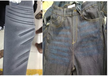 Denim Dry Processes - Whiskering , Laser Whiskering , Hand Scraping ...