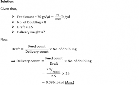 Production Calculation of Lap Former Machine | Textile Study Center